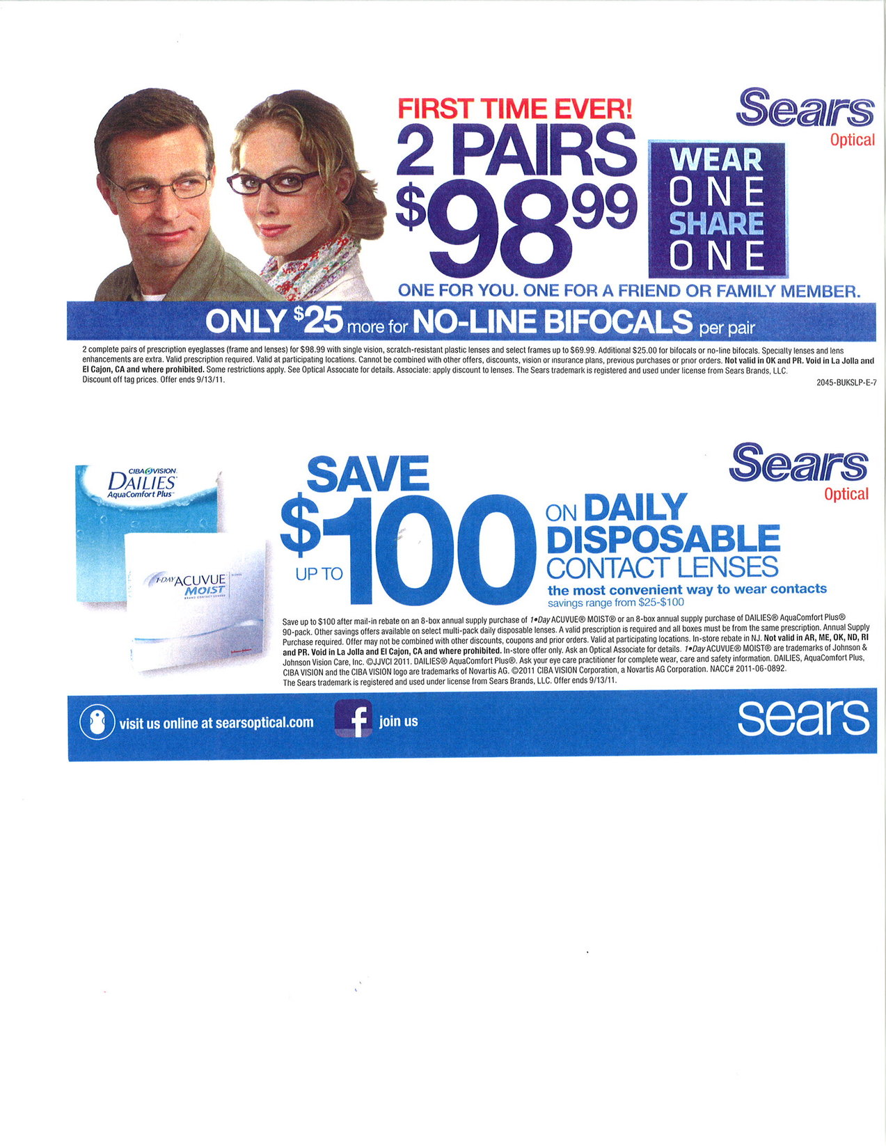 Hemet Valley Mall » Sears Optical Sales