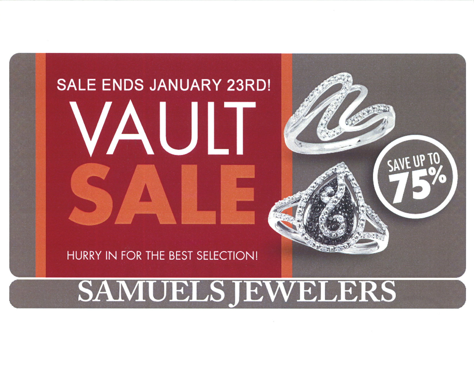 Hemet Valley Mall » Samuels Jewelers Vault Sale