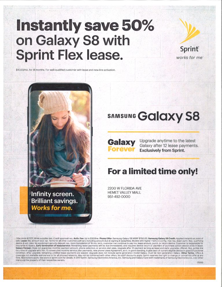 Hemet Valley Mall » Sprint promotions
